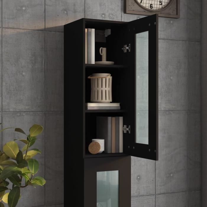 FAN - Armoire murale suspendue Noir 34,5x34x90 cm - HAUTE QUALITE YOSOO ...