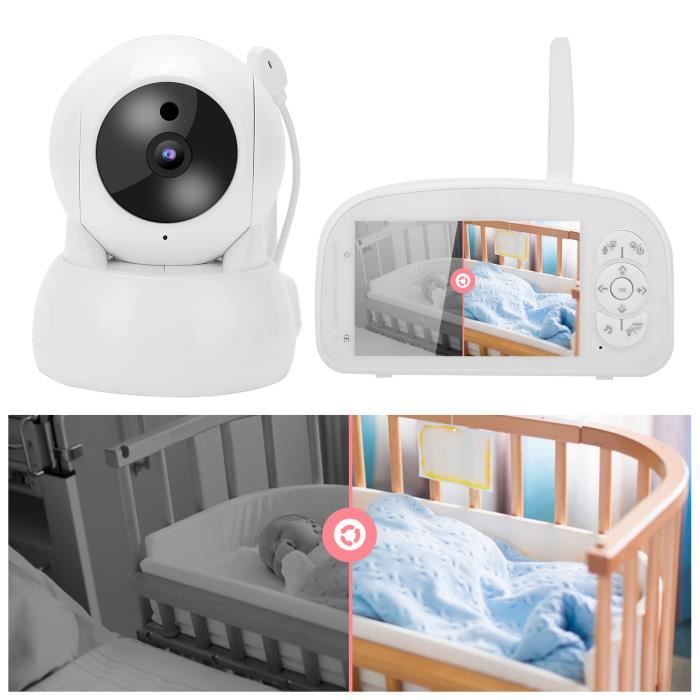 PAL Moniteur bébé Babyphone 5po cran HD 2,4GHz Nocturne Infrarouge ...