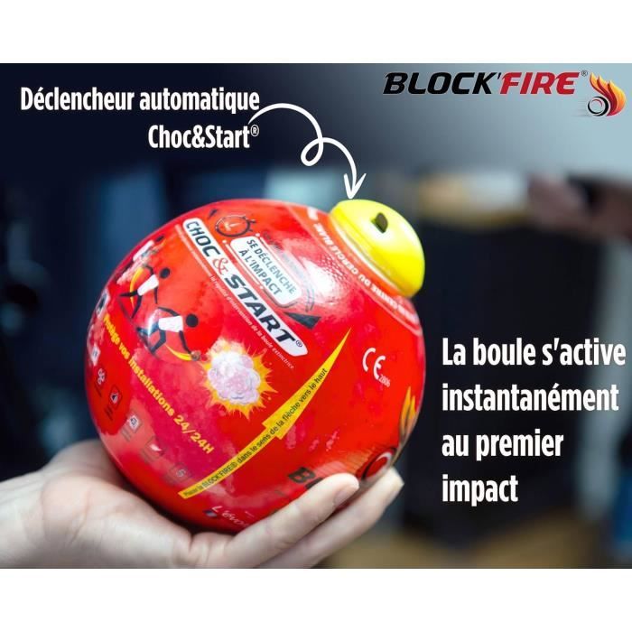 Extincteur 1.3 Kg - Boule Anti feu Type ABC - Déclenchement instantané ...