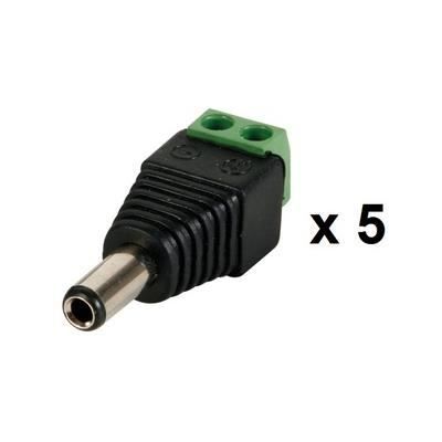 Fiche cc 5.5 x 2.5mm male vers connexion a vis 5pc - Cdiscount Informatique