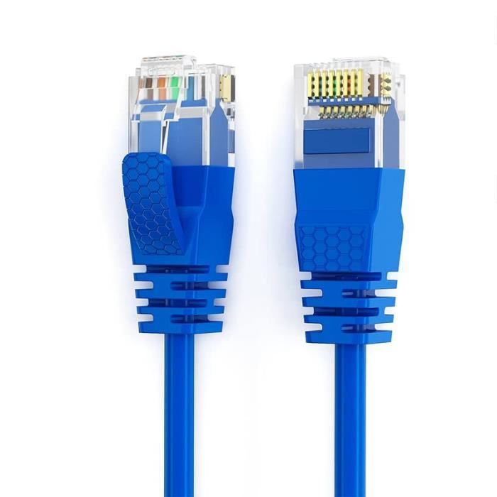 Ultra-Mince, Câble Ethernet Fil LAN Internet Haut Débit Cat6, Ethernet ...