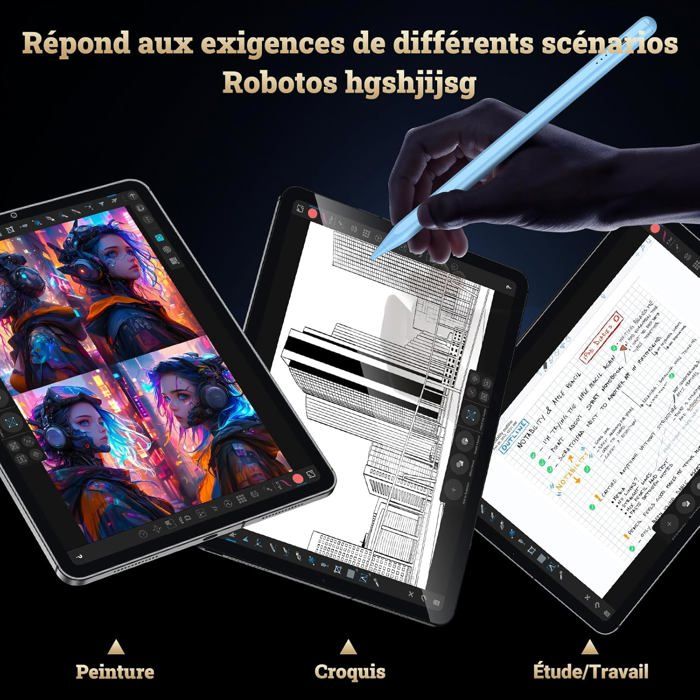 Stylet Compatible Avec Apple Ipad 2018-2025 Pour Ipad Pro M4/M5/13/11 ...