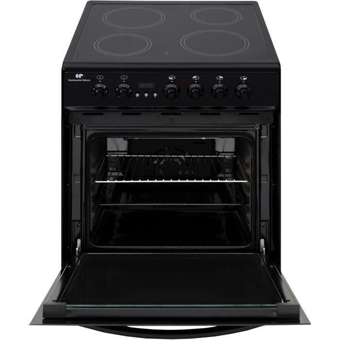 Continental Edison - Cuisinière vitrocéramique - 60X60 - Multifonction - catalyse - Minuteur ...