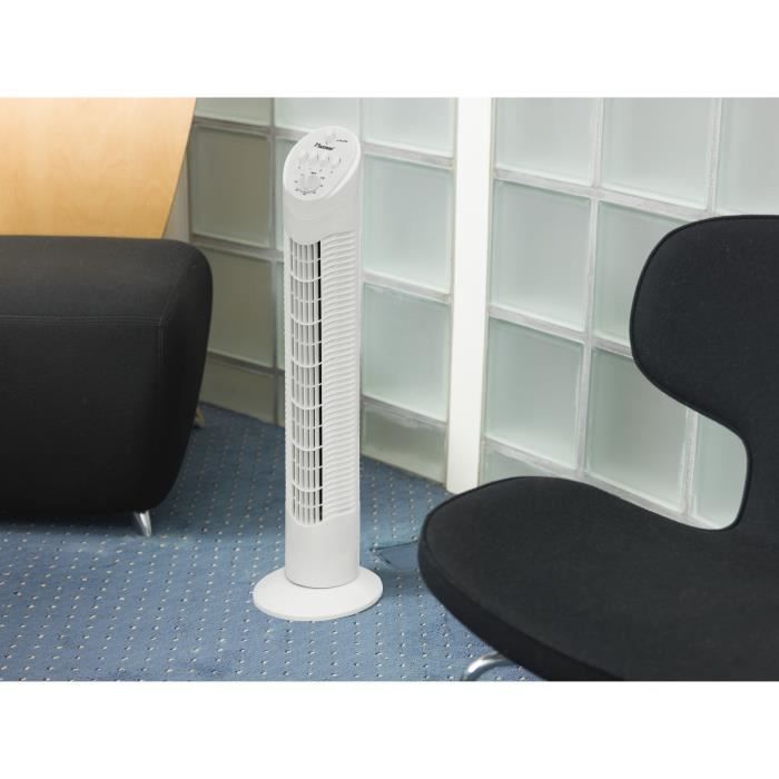 BESTRON Ventilateur colonne 75cm - minuterie 120 mn - 50W - Blanc ...