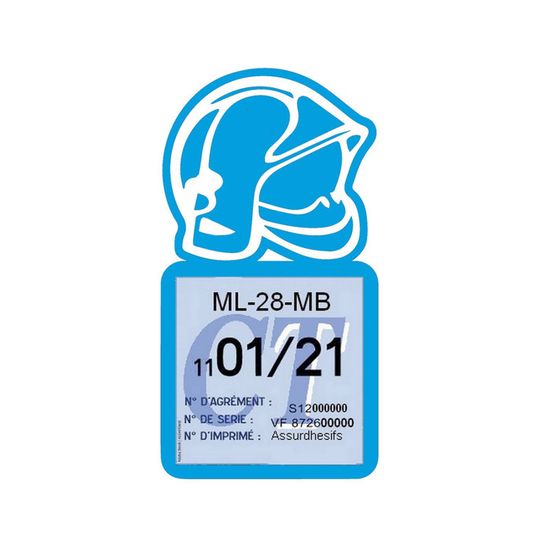 Autocollant Pour Vignette Automobile pompier 112 VS149-Bleu Clair ...