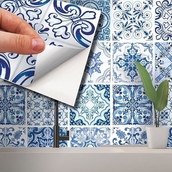 Credence Tile Stickers for Kitchen Self-Adhesive Wall Stickers Oil ...