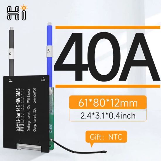 Li-ion 14S 40A NTC--Hi Bms 18650 Bms 14s 48v 52v 14s, Carte De ...