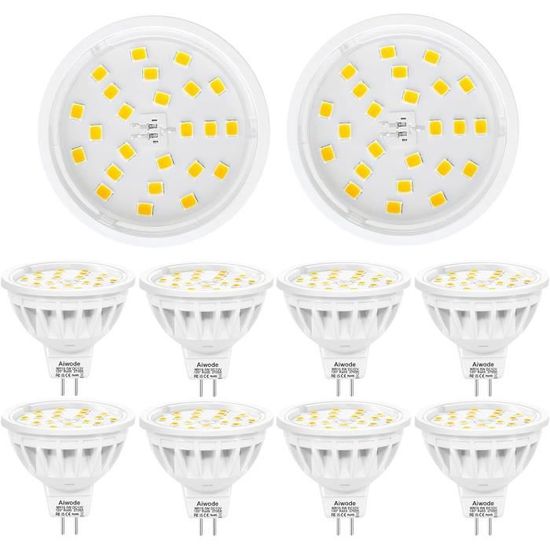Ampoules Mr16 Gu5.3 12V Led,Blanc Chaud 2700K,5W Équivalent 50W Ampoule Halogène,600Lm Ra85 ...