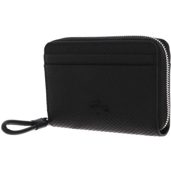 LACOSTE Chantaco Lace Zip Coin Wallet XS Noir [145083] - porte-monnaie ...