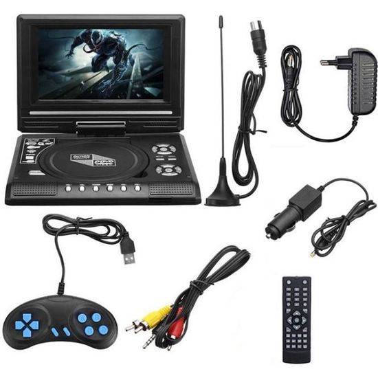 Lecteur DVD Portable Ecran Rotatif 9 pouce,large LCD Lecteur de radio ...