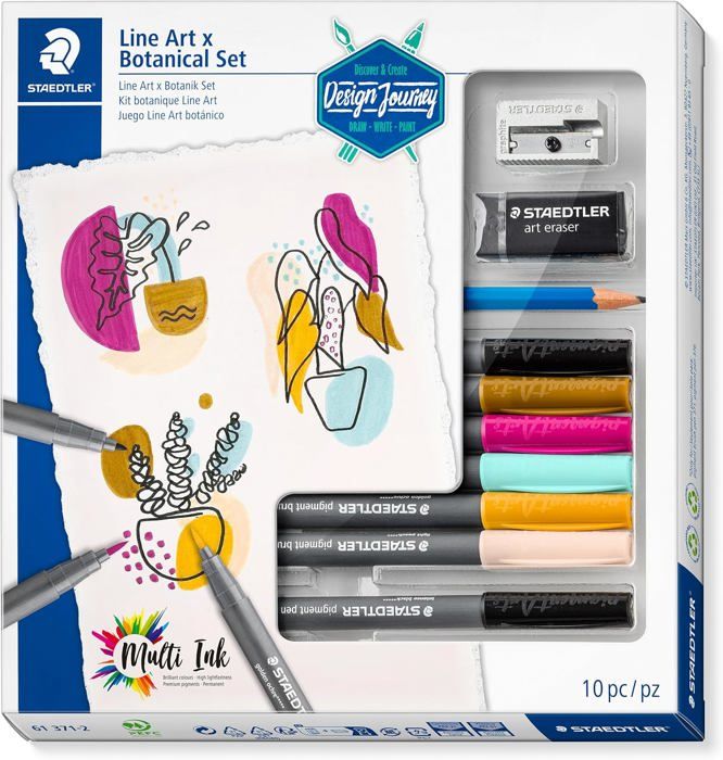 Design Journey Pigment Arts Brush Line Art & Botanique Set mixte pour ...