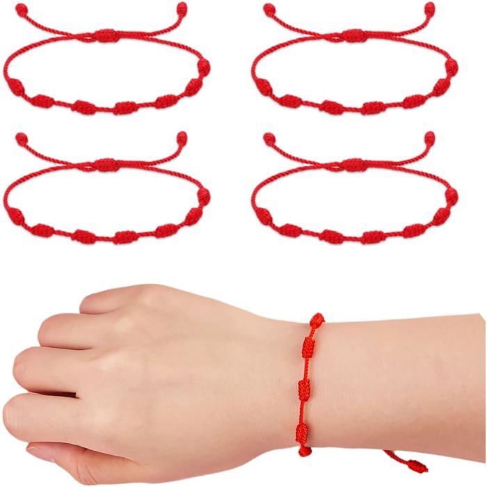 Bracelets Pour Femme,4 Pièces De Fil Rouge Du Destin, Bracelet Rouge ...