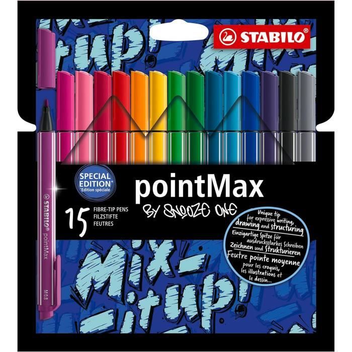 Stylo feutre pointMax - Etui carton de 15 stylos feutres pointe moyenne ...