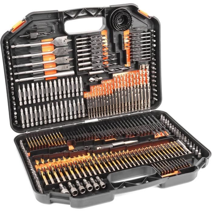 Jeu de forets et boîte de rangement - embouts de tournevis-forets ...