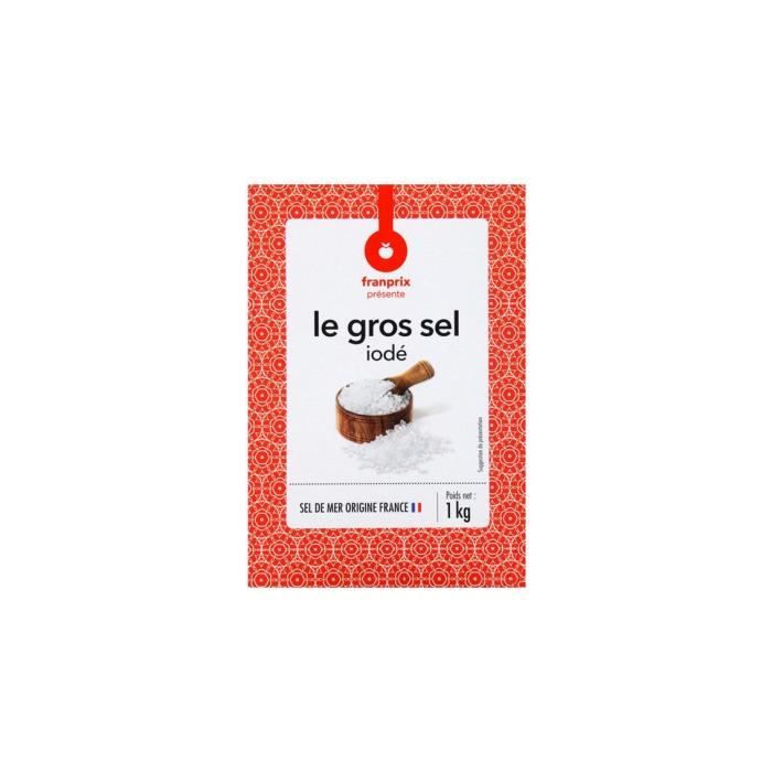 Gros sel iodé Franprix - 1Kg - Cdiscount Au quotidien