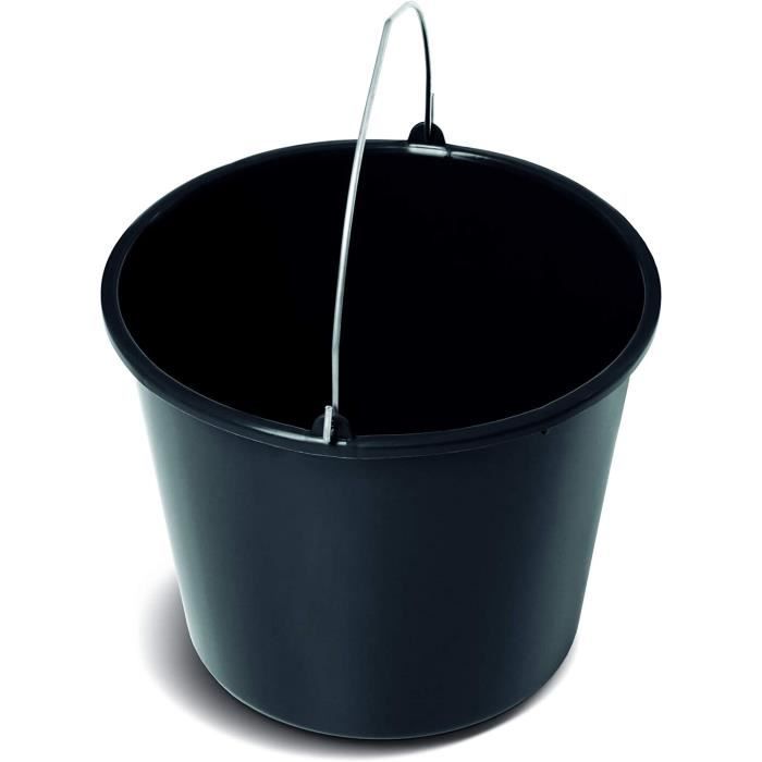 Seau de 12 litres avec échelle graduée et poignée en métal, Robuste ...