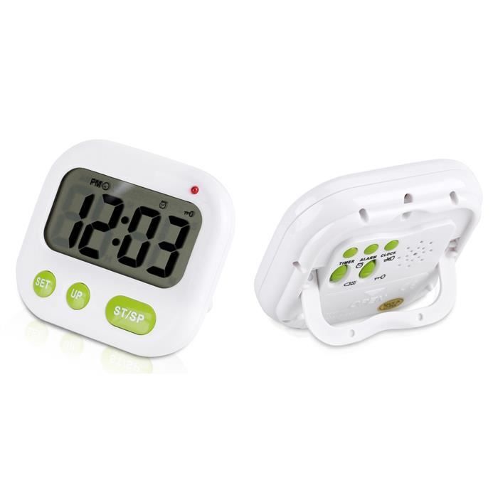 ROM Réveil Digital Alarm Clock, Music/Vibration Digital Lcd Alarm Clock ...