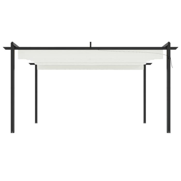Tonnelle de jardin - FYDUN - 4x3 m - Toit rétractable - Résistance UV ...