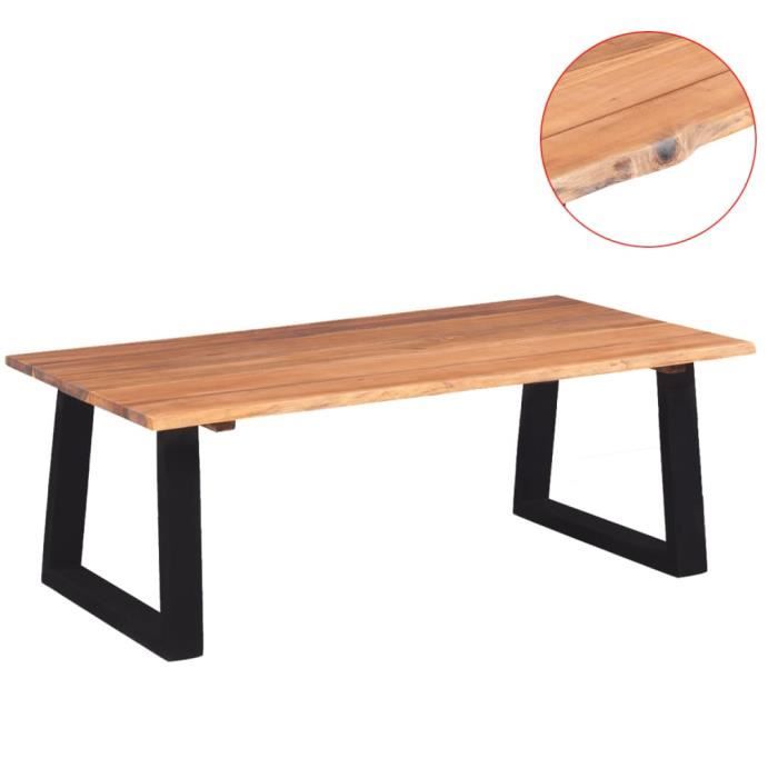 Table basse Bois d'acacia massif 110 x 60 x 40 cm GAROSA7842689825610 ...