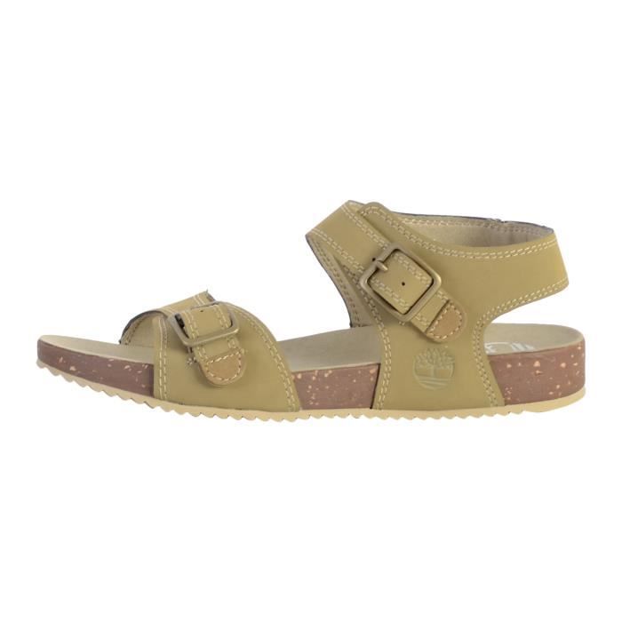 Sandales femme en cuir Timberland Castle Island vert - Bride - Confort ...