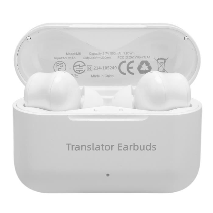 Mxzzand Écouteurs de traducteur Écouteurs de traduction Bluetooth, 71 ...