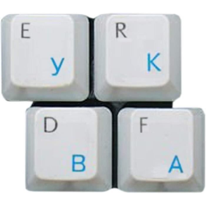 Autocollants Clavier Russe Ukrainien Bleu Sur Fond Transparent Pour Pc ...