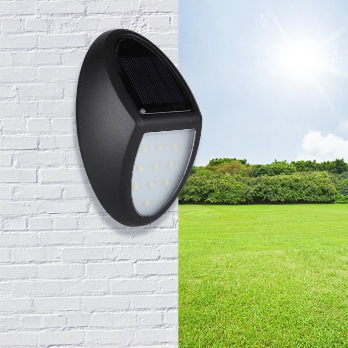 TMISHION applique murale solaire Lumière extérieure de clôture de lampe ...