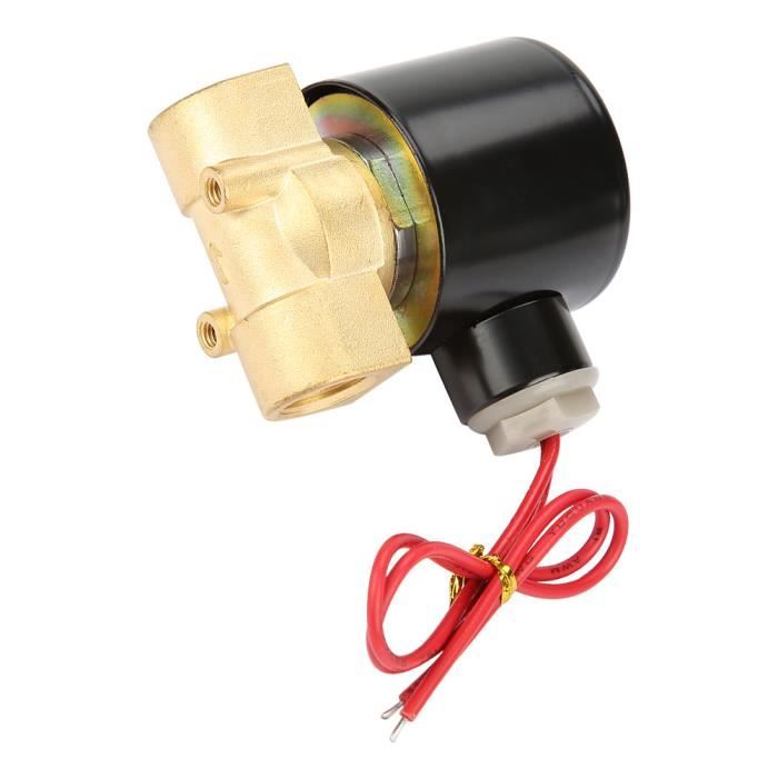 YOSOO électrovanne 3/8 G3 / 8 2 voies à action directe N / C électrovanne électrique en laiton ...