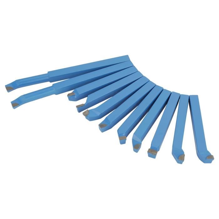 YOSOO Outil de tournage 11 pièces 10 * 10mm outils de tour carbure ...