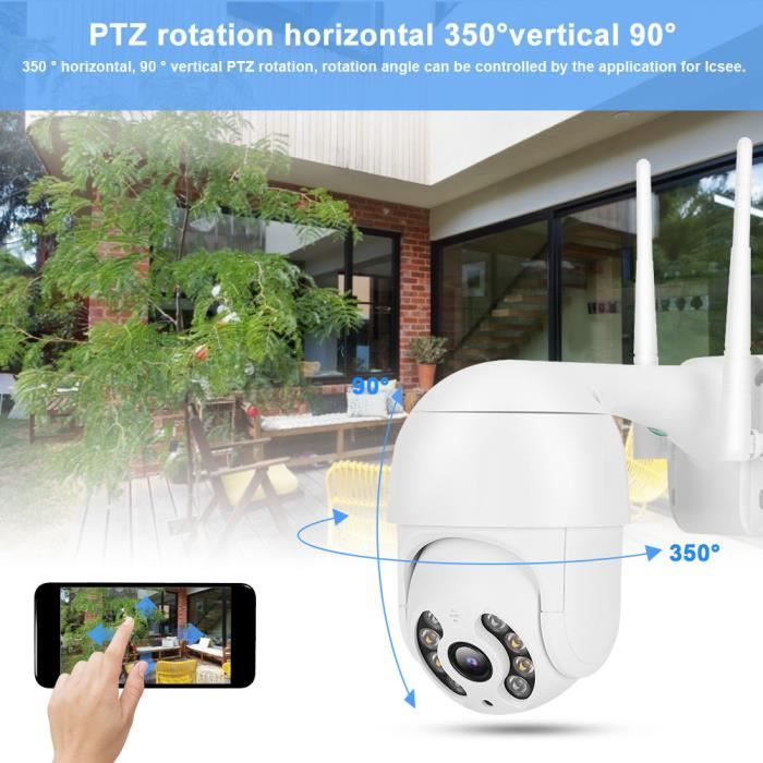 ZJCHAO CCTV PTZ Mini caméra IP Doom 1,5 pouces, étanche, 1080P, Wifi ...