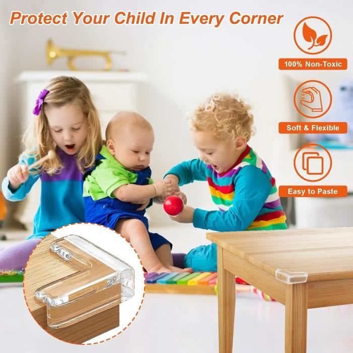 3M Pré-Adhésif Protection Table Bebe, Coin De Table Protection Bebe ...
