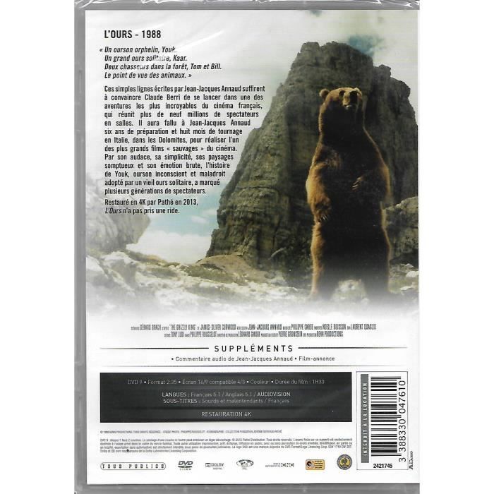 L'ours DVD - Cdiscount DVD