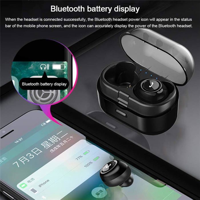Mini Ecouteur Bluetooth, Ecouteur Sans Fil Tws Léger Stéréo Écouteurs ...