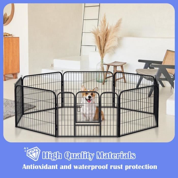 Riossad Parc pour chiots avec toit Parc pour chiots Cage pour petits ...