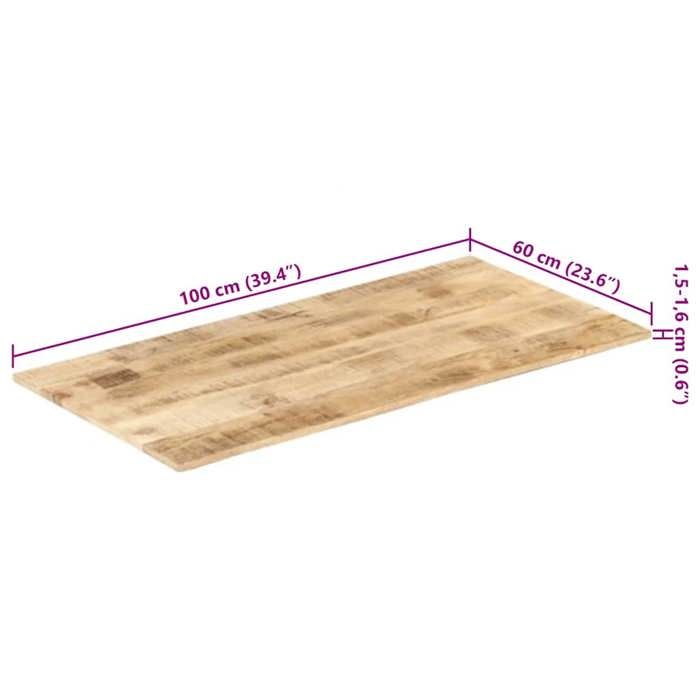 Dessus de table Bois de manguier solide 15-16 mm 100x60 cm - Cdiscount ...
