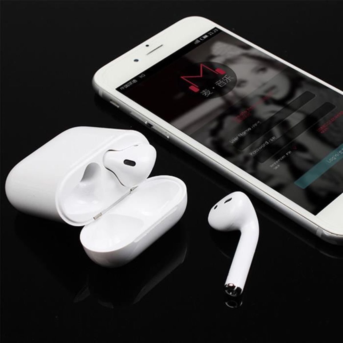 Écouteurs sans Fil OREILLETTE BLUETOOTH -APPLE Airpods-Contrôle Tactile ...