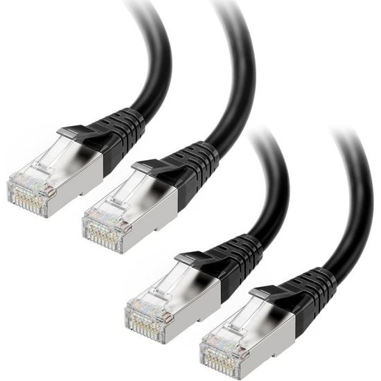 Cable Matters Paquet de 2, 40 Gbps court Cable Ethernet Cat 8 0,9 cm en ...