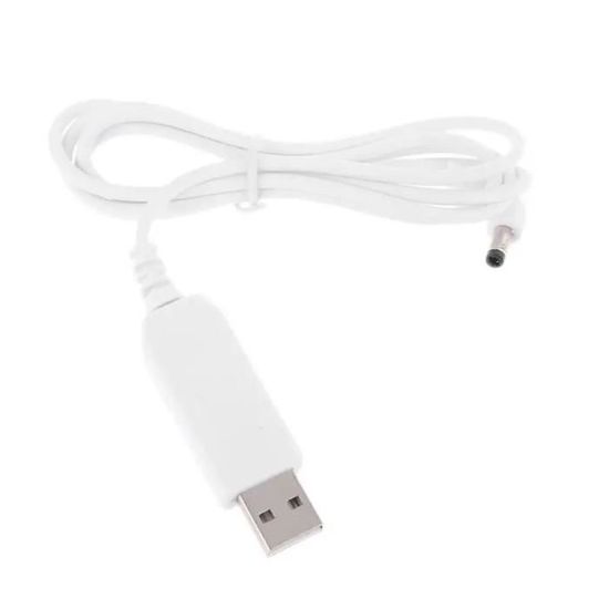 12V blanc - Câble d'alimentation USB 5V à 5V 6V 12V 4.0x1.7mm ...