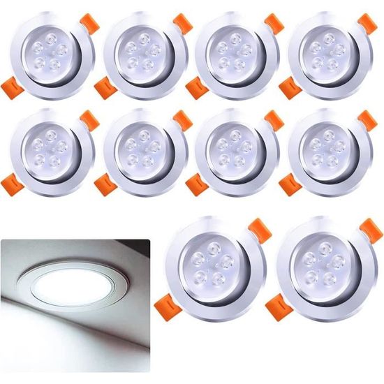 10x Spots Led Encastrables 5w 420lm Encastré Lampe Plafonnier 6000k