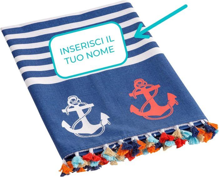 Serviette de Plage Personnalisable, Serviette de Mer avec Pompons Colorés, Paréo Plage en Coton ...