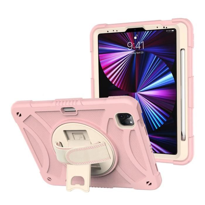Etui iPad Air 4/5 - NIKCORP - Rose - Support pivotant - Porte-stylet ...