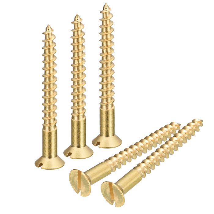 Vis fendue SOURCING MAP 20Pcs M5 x 45mm Fente Entraînement Plat Tête ...