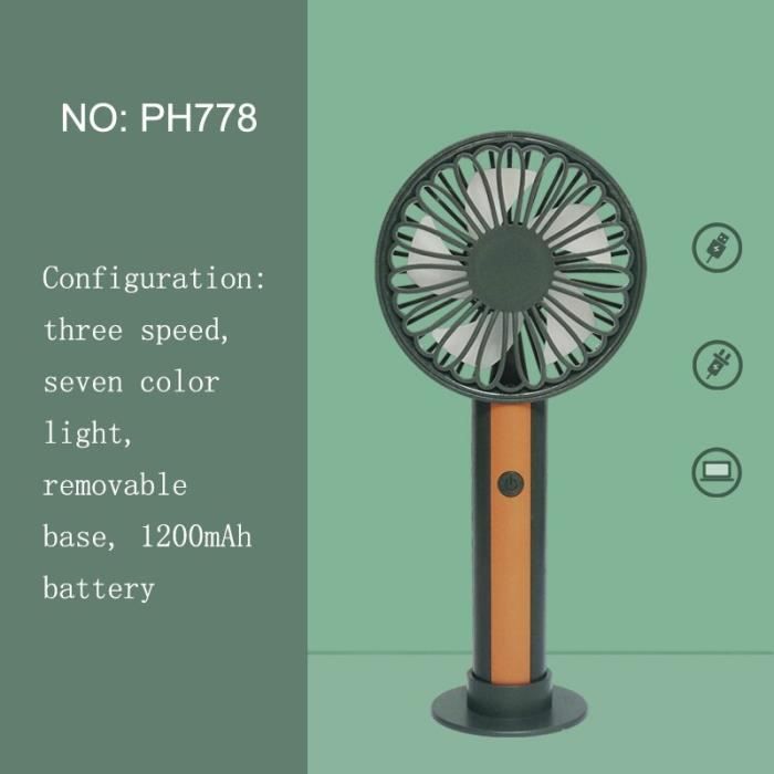 La couleur verte Mini Ventilateur Portable, Réfroidisseur d'Été, Charge ...