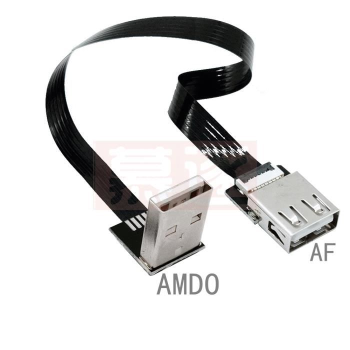 AMDO-AMF-25CM câble de moniteur standard USB 100 mâle à femelle FFC ...