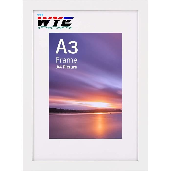 Cadre Photo A3 En Bois Massif,29,7X42 Cm,Cadre A3 En Bois Noir Avec ...