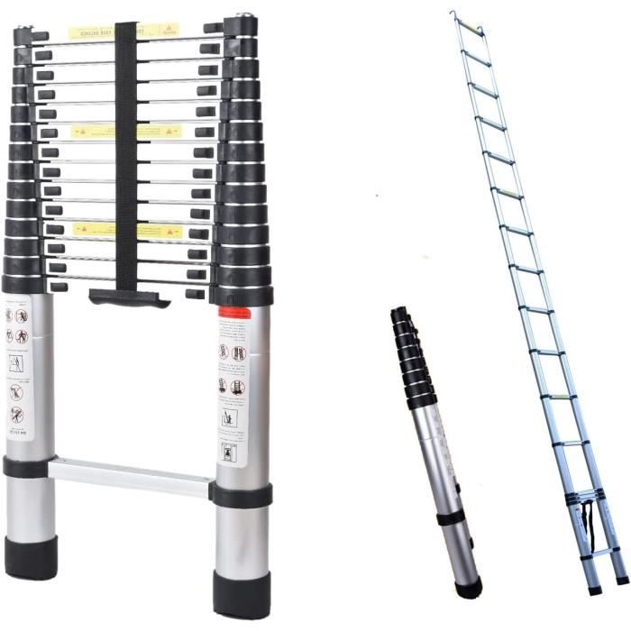 Échelle Télescopique De 4,4M Échelle Extensible Multifonction Échelle 9 ... Échelle Télescopique De 4,4M Échelle Extensible Multifonction Échelle 9 ...