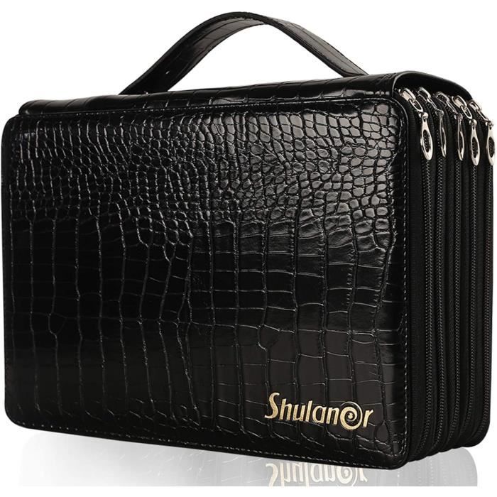 Trousse À Crayons 250 Emplacements En Cuir Pu Grande Capacité Pour ...