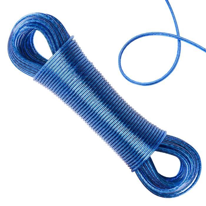 Fil à linge - étendoir,Corde à illant de 20 Mètres de Long,Fil en Acier ...