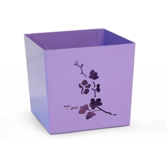 Kalì Cache-Pot, Acier Moderne 13X13X12 Cm Lilas[n6637] - Cdiscount Jardin