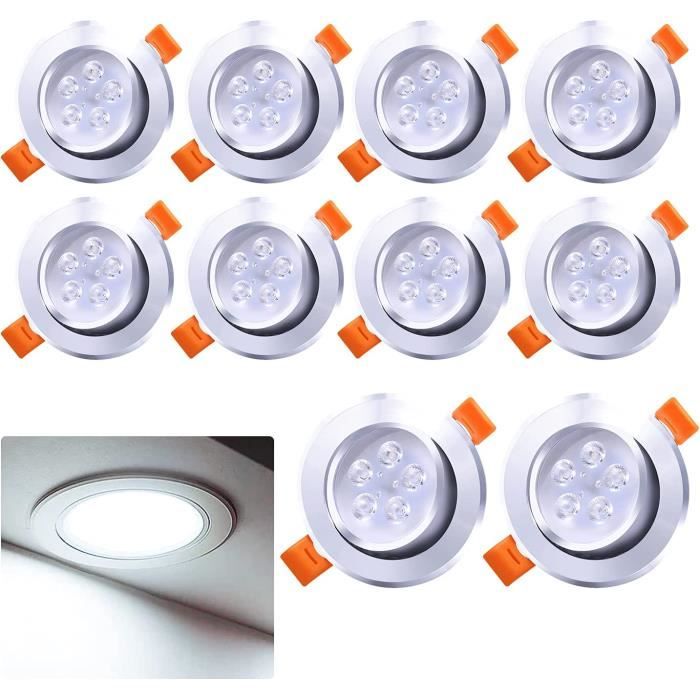 10x Spots Led Encastrables 5w 420lm Encastré Lampe Plafonnier 6000k